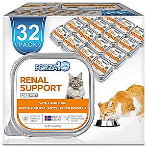 Wet Cat Food Kidney RENAL ACTIWET with Lamb 3.5oz, Adult Cat Food Wet, Renal Support Canned Cat Food (32 Pack)