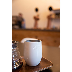 Seriously Ice Cold SIC 16oz Insulated Stemless Wine Tumbler Mug, Premium Double Wall Stainless Steel, Leak Proof BPA Free Lid