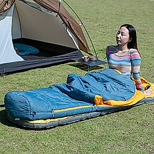 iClimb 1 Anti-Sinking Folding Chair and 1 Super Easy Assemble Cot and 1 3M Thinsulate Insulation Warm Sleeping Bag Bundle, Ultralight Compact for Adults Outdoor Backpacking Camping Glamping