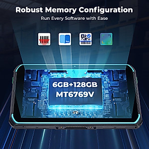 MUNBYN Android Barcode Scanner 082Pro, Android 12 Barcode Scanner, Equipped with Honeywell HS7 Barcode Scanner, and Rugged Tablet Scanner, Android 13 6GB+128GB Industrial Tablet