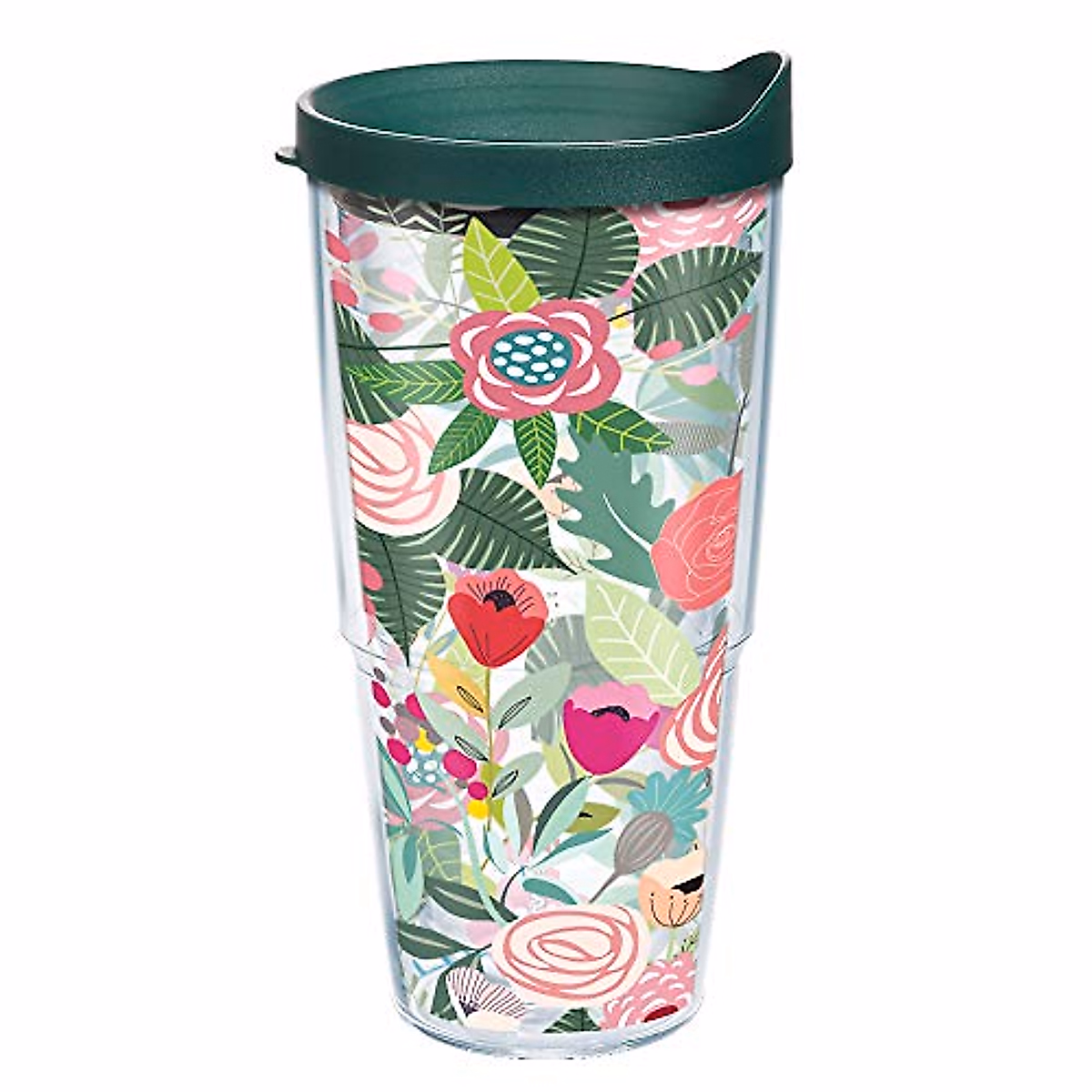 Tervis Budding Bliss Made in USA Double Walled Insulated Tumbler Cup Keeps Drinks Cold & Hot, 24oz Classic, Budding Bliss