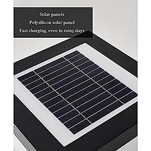 JSBDPHW Personality Classical Solar Post Light Outdoor Waterproof IP65 Garden Column Light Villa Landscape Metal Square Pillar Lamp Outdoor Post Light Fixtures
