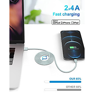 4 Pack [Apple MFi Certified] Apple Charging Cables 6ft, iPhone Chargers, Lightning Fast iPhone Charging Cord for iPhone 12/11/11Pro/11Max/ X/XS/XR/XS Max/8/7, ipad(White) (4pack(3ft), Blue, 4)