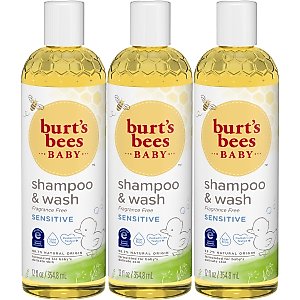Burt's Bees Baby Shampoo & Wash, Fragrance Free & Tear Free Baby Soap - 12 Ounce Bottle