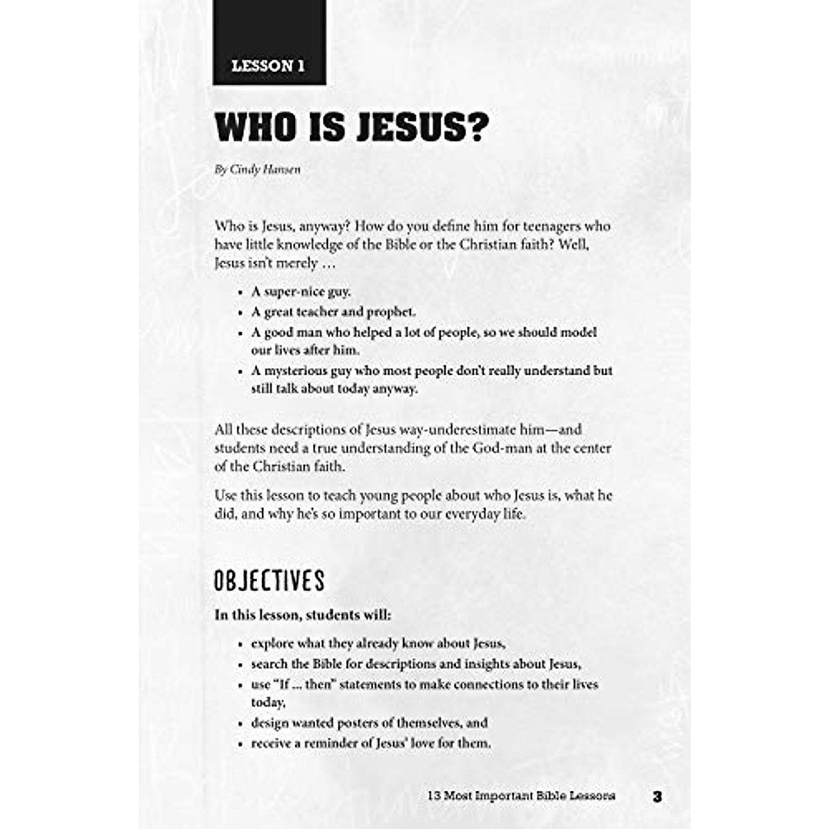 The 13 Most Important Bible Lessons For Teenagers: Complete Meetings for Youth Groups and Sunday School