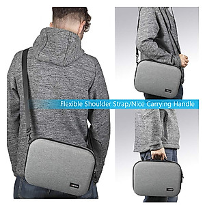 JSVER Hard Case for Meta/Oculus Quest 2 Carrying Case For Meta Quest 2 Accessories, Controllers, Battery, Elite Strap Includes Shoulder Strap, Silicone VR Face Mask, Lens Dustproof Cover (Gray)