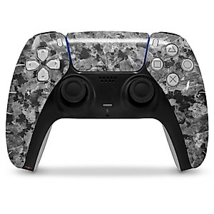 WraptorSkinz Skin Wrap compatible with Sony PS5 DualSense Controller Marble Granite 02 Speckled Black Gray (CONTROLLER NOT INCLUDED)