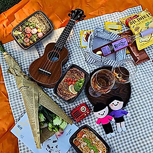 KIKitchen 50Pack 34oz Meal Prep Container with Lids and 30Pcs Forks, Black Plastic Containers, Reusable Storage Lunch Boxes, Portable Bento Box, Plastic Microwavable Food Containers