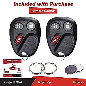 2 KeylessOption Replacement Keyless Entry Remote Control Key Fob for 15051014, 15008008, 15008009, MYT3X6898B