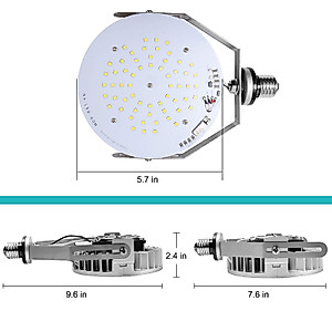 Hakkatronics 40W LED Retrofit Kit, 250W MH/HPS/HID Equivalent, 5000K Daylight White, E39 Mogul Base, for Parking Lots, Areas Shoebox and Canopy Light Fixtures