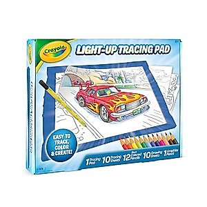 Crayola Light Up Tracing Pad - Blue, Tracing Light Box for Kids, Drawing Pad, Toys for Kids, Gift for Boys & Girls, Ages 6, 7, 8