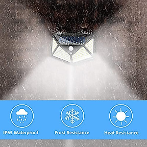 SIMBeThmo Solar Lights Outdoor 4 Pack/2Pack,100LED/3 Modes/270° Lighting Angle Motion Sensor Security Lights,Wall Security Lights for Fence Yard Garden Patio Front Door (4Pack)