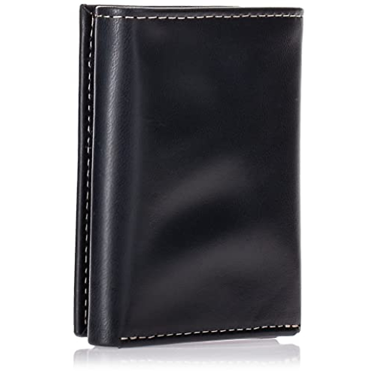 Timberland mens Leather Trifold Wallet With Id Window, Black (Cloudy), One Size