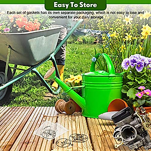 8 Sets Bowl Gasket for 698781 Float Bowl Gasket Replacement Part Including 8 Pieces 698781 Bowl Gaskets and 8 Pieces Seals O-Ring Compatible with Nikki Carburetor Troy-Bilt Toro Lawn Mowers (Black)