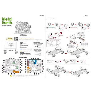 Fascinations Metal Earth Apollo Lunar Rover 3D Metal Model Kit