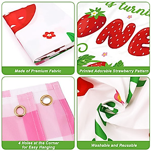 Vansolinne Strawberry First Birthday Decoration Berry First Birthday Party Set Balloons Backdrop Sweet One Party Supplies Photo Backdrop Banner Balloons Garland Decor Kit Party Decorations Supplies