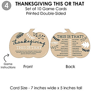 Big Dot of Happiness Happy Thanksgiving Games, Fun Thanksgiving Games for Family, Thanksgiving Games for Kids, 4 Fall Harvest Party Games, 10 Cards Each, Gamerific Bundle
