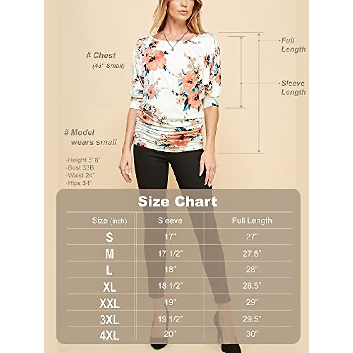 Made By Johnny MBJ WT822 Womens 3/4 Sleeve with Drape Top XXL Jade