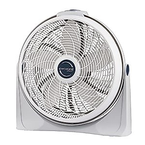 Lasko 3520 20 Inch 3-Speed Cyclone Air Circulator Home Fan, White