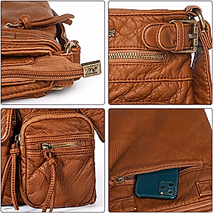 Montana West Crossbody Bag for Women Soft Leather Multi Pocket Shoulder Bags Vintage Women's Purses and Handbags MWC-046CM