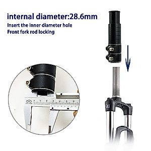 DERVISH Bike Fork Stem Extender, Bicycle Handlebar Riser Adaptor, Aluminium Alloy Head Up Adapter, for Mountain Bike, Road Bike, MTB