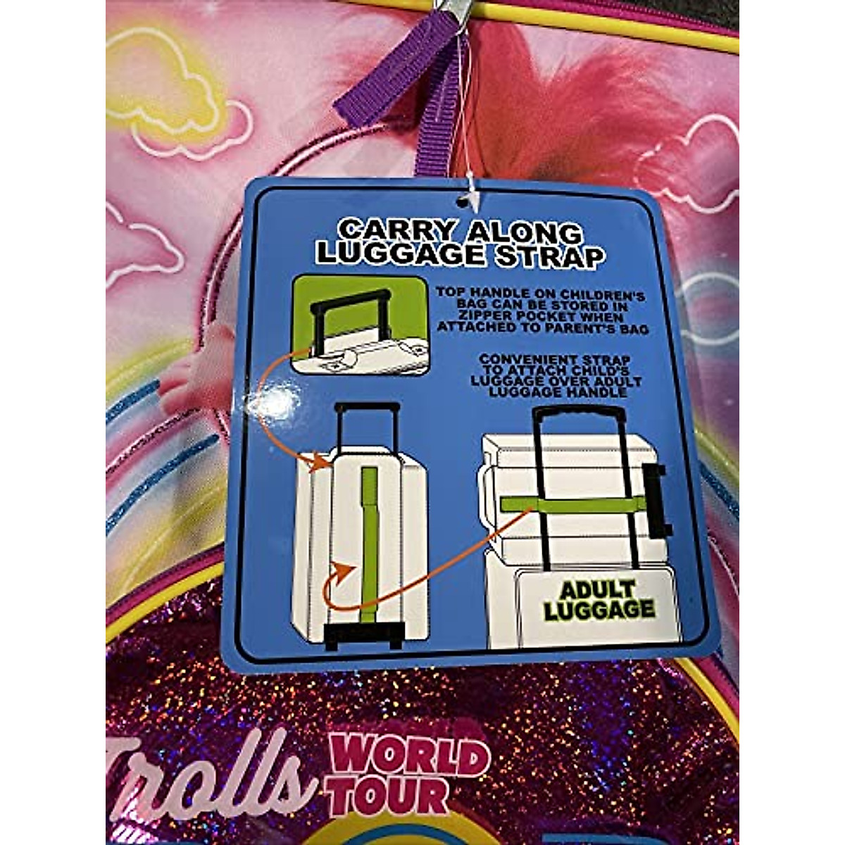 Accessory Innovations Trolls World Tour Pop Softside Wheeled Carry On 18 Inch Rolling Luggage