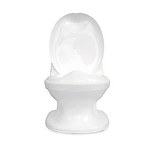 Nuby My Real Potty Training Toilet with Life-Like Flush Button & Sound for Toddlers & Kids, White