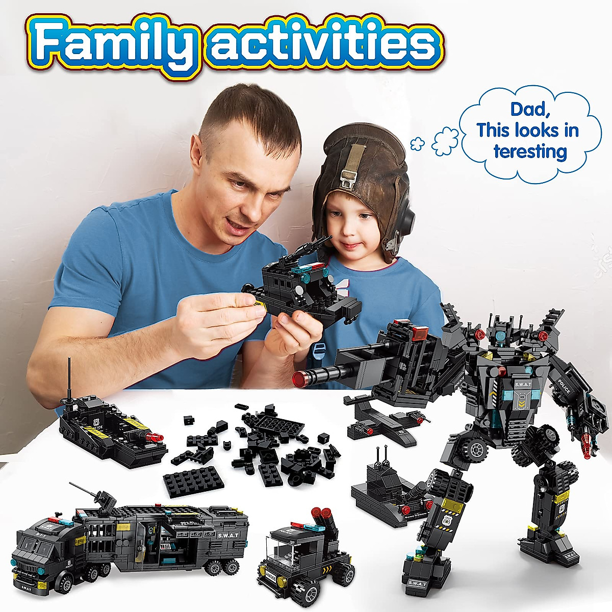 HISTOYE 35-in-1 832 PCS STEM Robot Building Kit for Kids 8-12 Erector Sets for Boys Age 8-12 Engineering Building Blocks STEM Projects Toys for 6 7 8 9 10 11 12+ Year Old Boys Girls