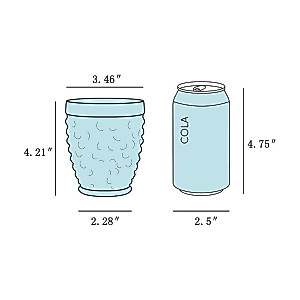 EVEREST GLOBAL Hobnail Old Fashion Iced Beverage Tumblers vintage glassware 10 oz. set of 6 Glass Cup for Water Wine Soda Whiskey Juice Milk Beer Iced-tea for Dinner Parties Bars Restaurants (Clear)