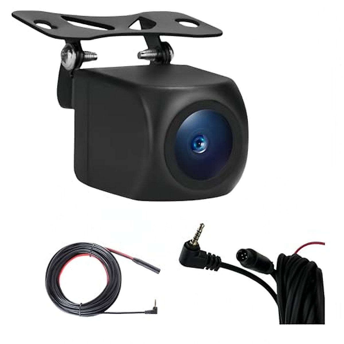 Epronic 4 Pin Backup Camera for Mirror Dash Cam and Carplay Screen Only Support AHD1080P and 720P, 4 Pin to 2.5mm Jack Vehicle Backup Camera Dash Cam Front/Rear View Camera 23 Ft Male Plug