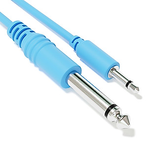 ExcelValley - Mono Patch Cables - TS 3.5mm 1/8" to 6.35mm 1/4" [6A-Pack | 150 cm - 59.06"]