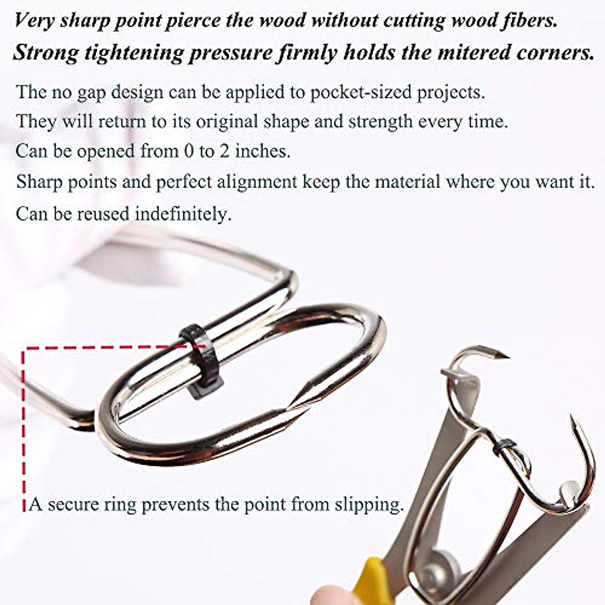 Feiyang Miter Spring Clamps Kit for Woodworking,Picture Frames,Wood Trim,Moldings