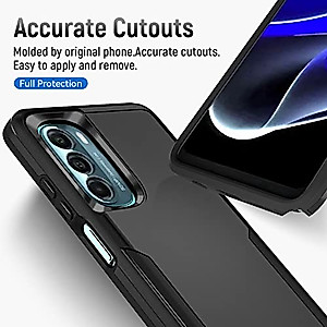 Warsia for Moto G Stylus 5G 2022 Case, with Screen Protector,[Military Grade Drop Tested] Heavy-Duty Tough Rugged Shockproof Protective Case for Motorola G Stylus 5G 2022, Black