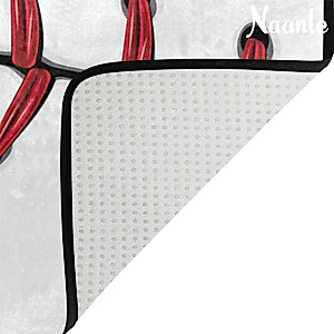 Naanle Sport Baseball Lace Non Slip Area Rug for Living Dinning Room Bedroom Kitchen, 3' x 5'(39 x 60 Inches), Sport Nursery Rug Floor Carpet Yoga Mat