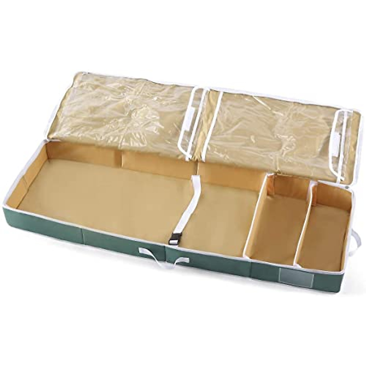 Vencer Holiday 42" Structured Wrap Storage Organizer Under-Bed Storage Container for Holiday Storage of Gift Bags, Green,VHO-029