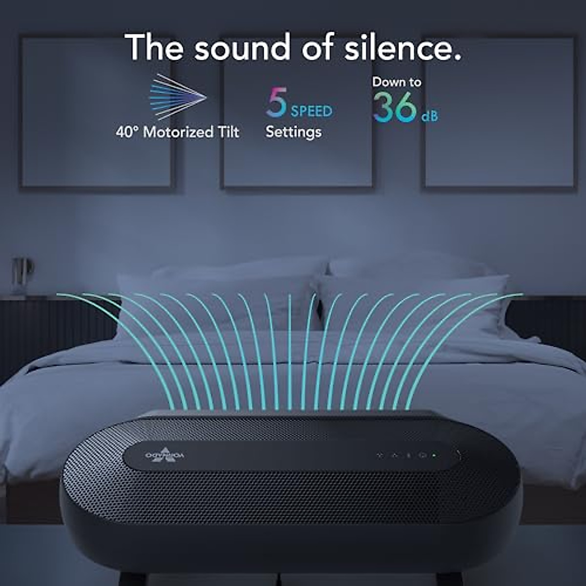 Vornado AXL Low-Profile Oscillating Fan with Remote, Adjustable Tilt, Modern Energy Efficient Vertical Fan, 5 Quiet Speeds, Touch Controls