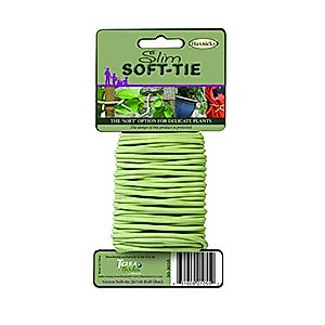 Tierra Garden 50-3010 Haxnicks Slim Soft Tie for Plants & Trees, 26.3', Green