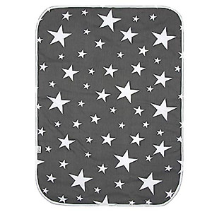 PEKITAS 2 Pack Waterproof Diaper Changing Pads Travel Friendly Super Soft Fabric Size 23 X 29.5 inches (Large,1-3 Year),Stars Series