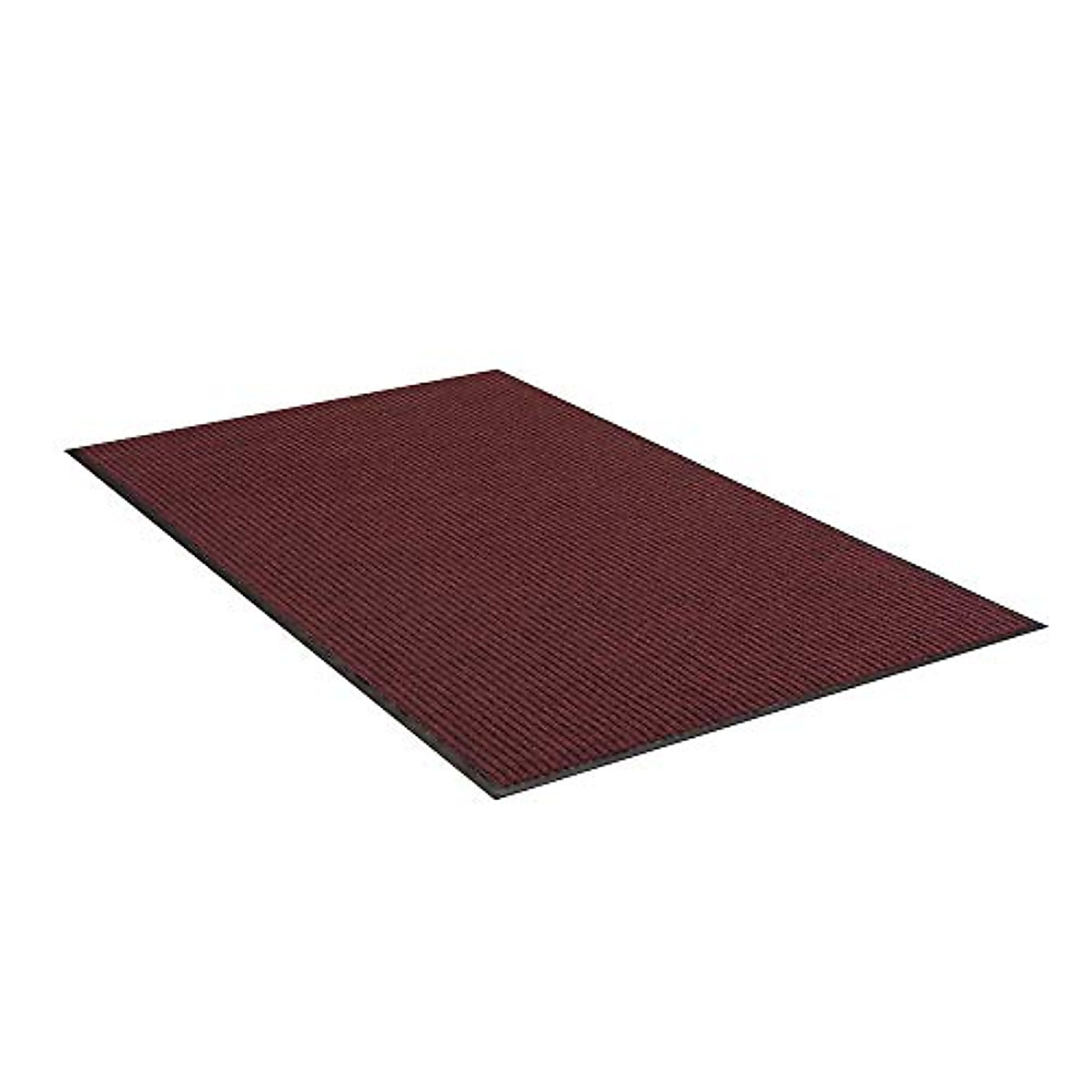 Amazon Basics Poly Linear-Rib Commercial Carpet Vinyl-Backed Mat 3' X 4' Red/Black