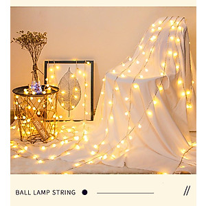 PA Led String Lights, Mini Battery Powered Copper Wire Starry Fairy Lights, Battery Operated Lights for Bedroom, Christmas, Parties, Wedding, Centerpiece, Decoration (10m/32ft Warm White),1 Pack