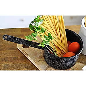 Mirro Enamel Sauce Pan, 2 Quart, Black