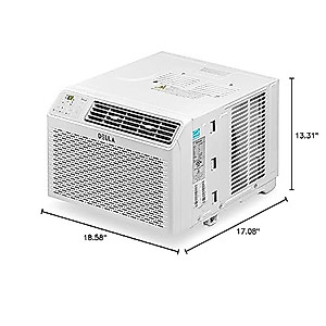 DELLA 8000 BTU 115V/60Hz Energy Saving Window Air Conditioner, Whisper Quiet AC Unit with WIFI Smart Controls, Remote, Dehumidifier, Fan, Cools Up to 350 Sq. Ft.