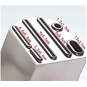 CUJUX World Universal Knife Block Stainless Steel Modern Design with Scissors Slot Knife Holder Countertop Storage