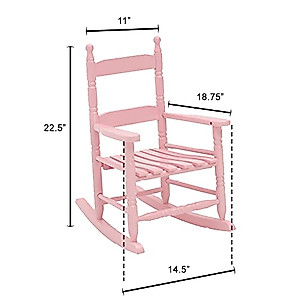 Woodlawn&Home, 881352, Classic Child's Porch Rocker, Pink