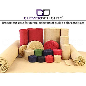 CleverDelights 36" Premium Burlap Roll - 10 Yards - Finished Edges - Tight Weave Natural Jute Burlap Fabric