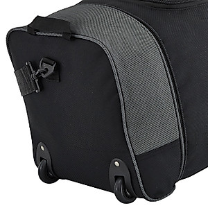 Travelers Club 32-Inch Collapsible Expandble Travel Rolling Duffel Bag, Black/Gray