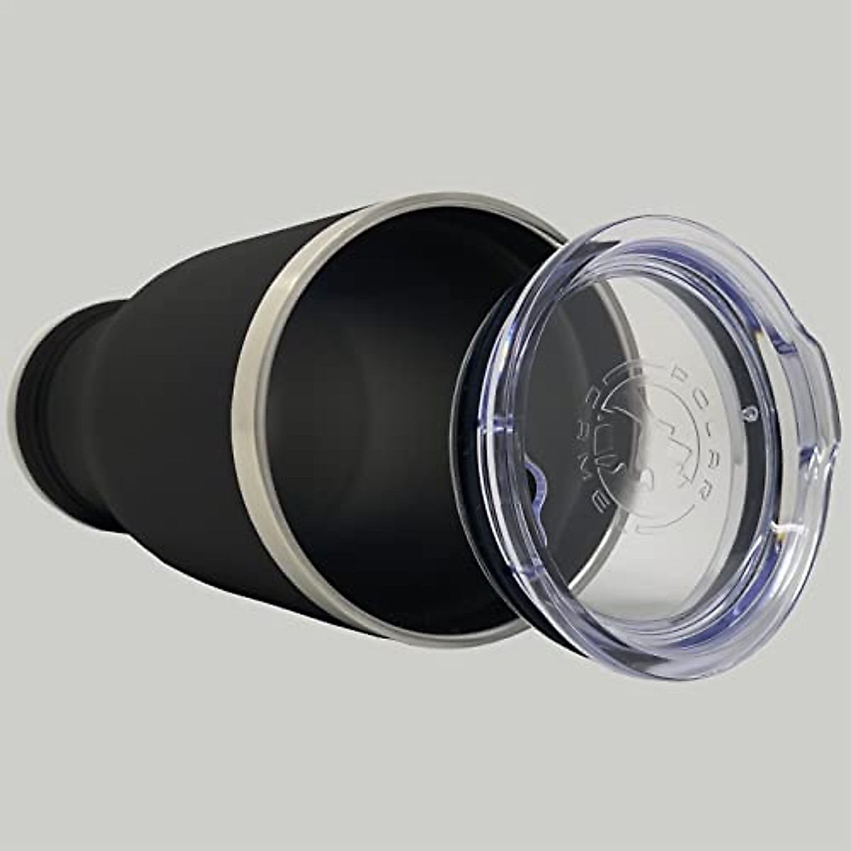 LaserGram 20oz Vacuum Insulated Pilsner Mug, Hecho En El Salvador, Personalized Engraving Included (Black)