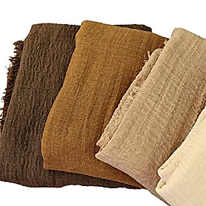 LMVERNA Women wrinkle Scarf Crinkle Muslim Hijab scarves Solid Color Long Wrap Scarf (Dark Green)