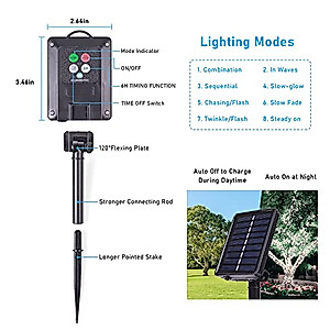 Blingstar Solar String Lights, 2 Pack Each 100 LED 8 Modes Solar Fairy Lights Outdoor Waterproof, Copper Wire Christmas Lights for Tree Garden Patio Yard Party Wedding Decoration, Cool White 33ft