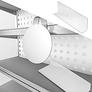 Mipcase Plastic Divided Purse Organizer for Closets- 10Pcs Shelf Divider Supermarket Commodity Divider, L Shape Baffle